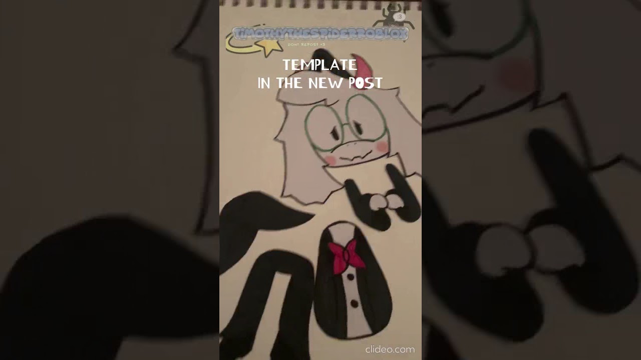 Template on the new post!! #paperdoll #ralsei #diy