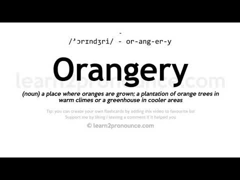 Pronunciation of Orangery | Definition of Orangery