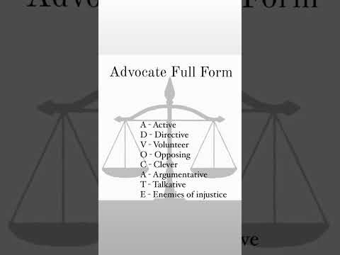 Advocate Full Form #viralvideo #court #lawyer #shortvideo #law #legal #viral #advocate #trending