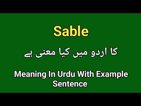 Sable meaning in urdu/hindi |How to pronounce sable|sable in sentence |sable k kia mtlb h
