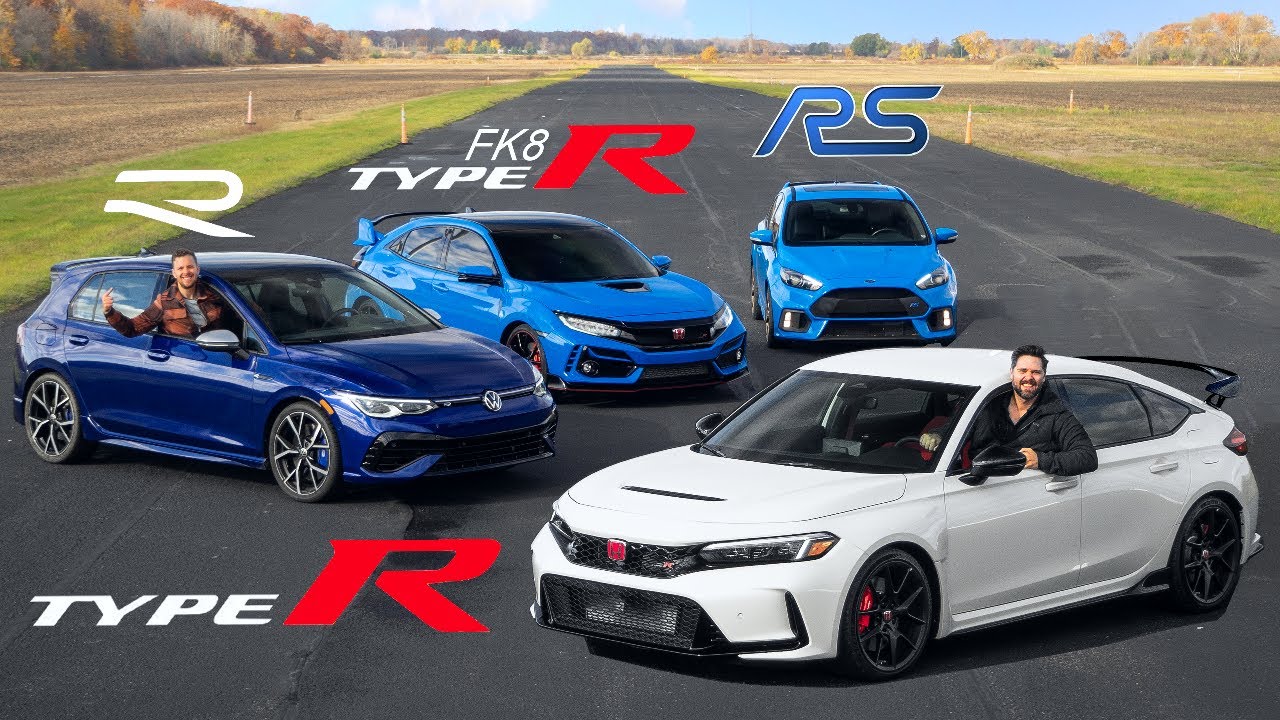 2023 Honda Civic Type R Races FK8 CTR, Ford Focus RS, and VW Golf R ...