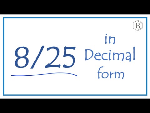 8/25 as a Decimal