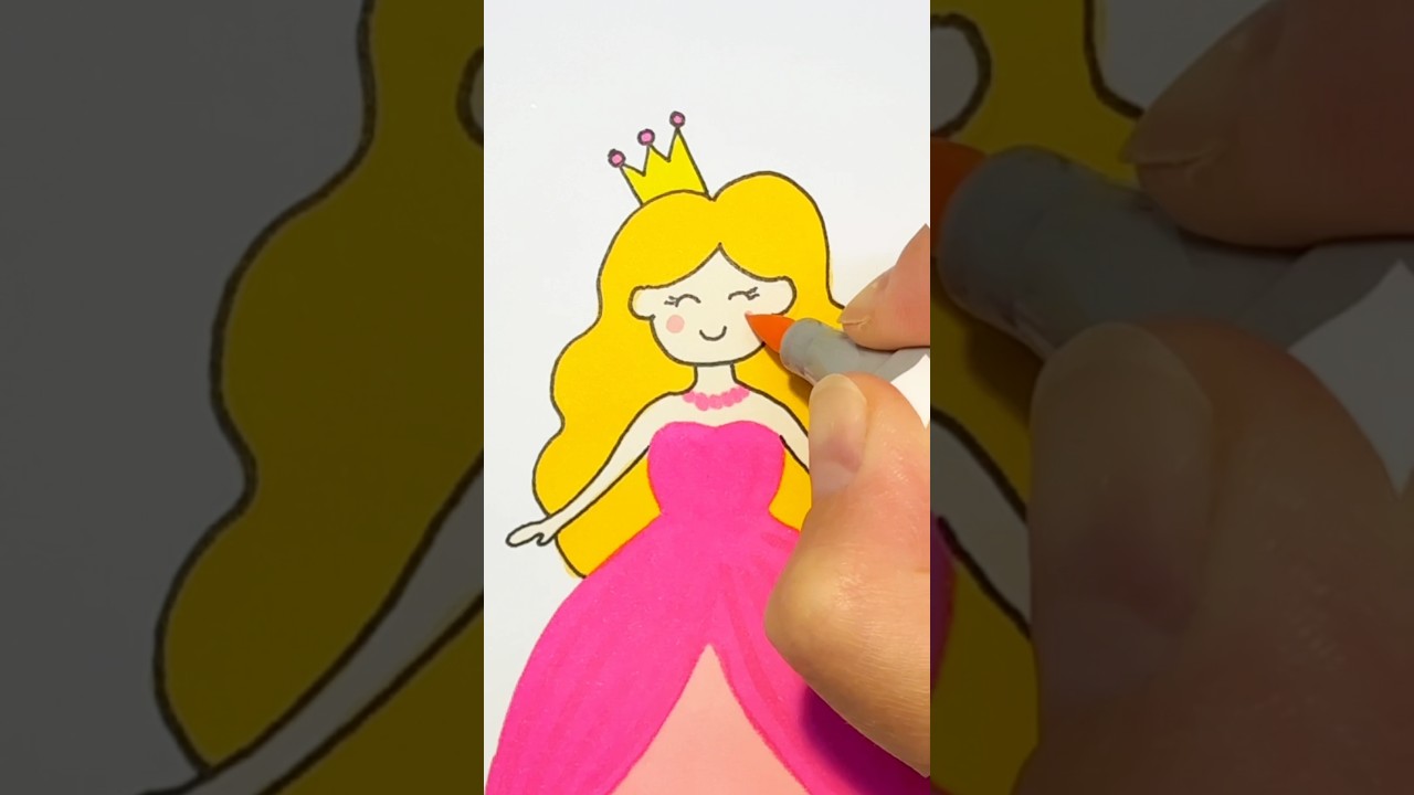 How to draw a cute girl easy | Step by step drawing for kids