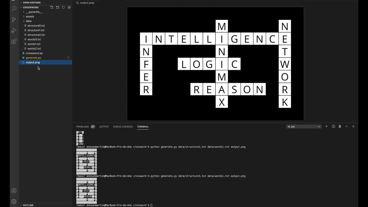 Crossword - CS50’s Introduction to Artificial Intelligence with Python