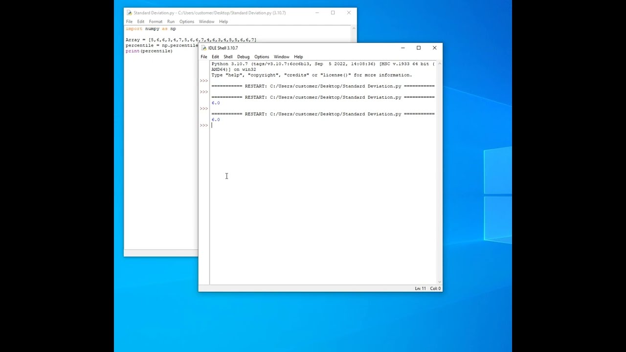 Python Numpy - Calculating Percentiles