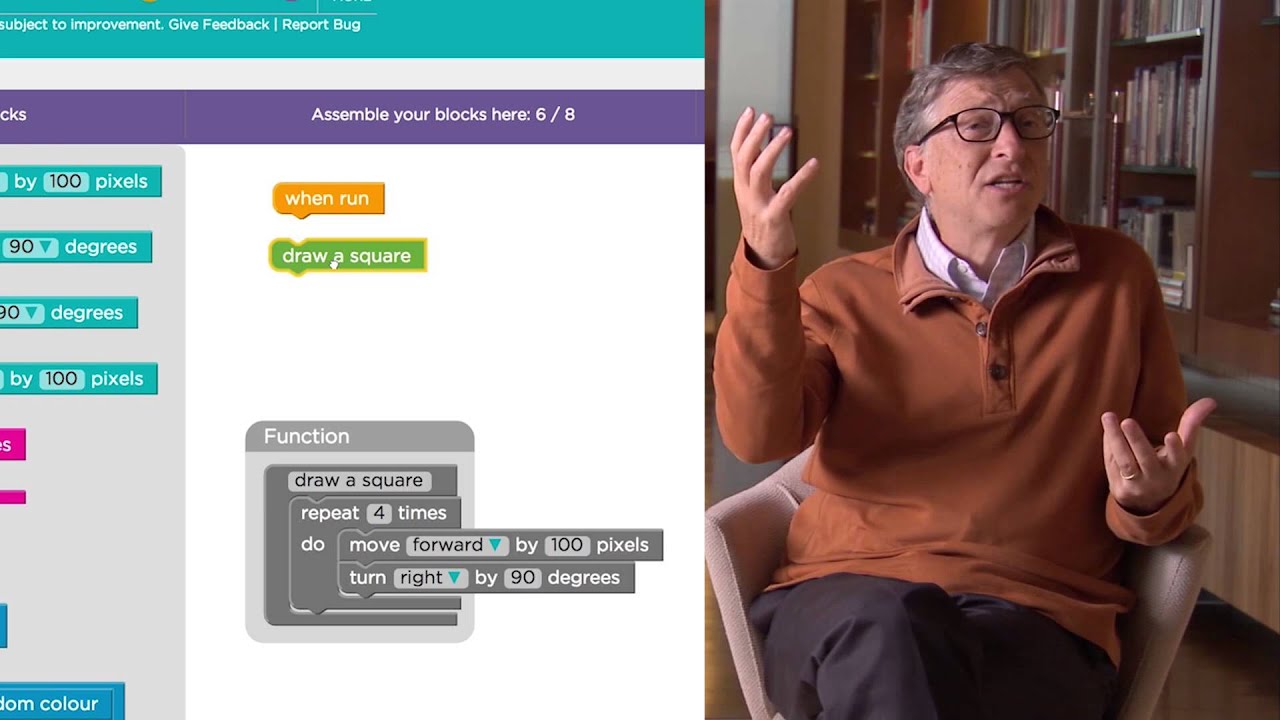 Creating Functions in Code Studio by Bill Gates and Saloni