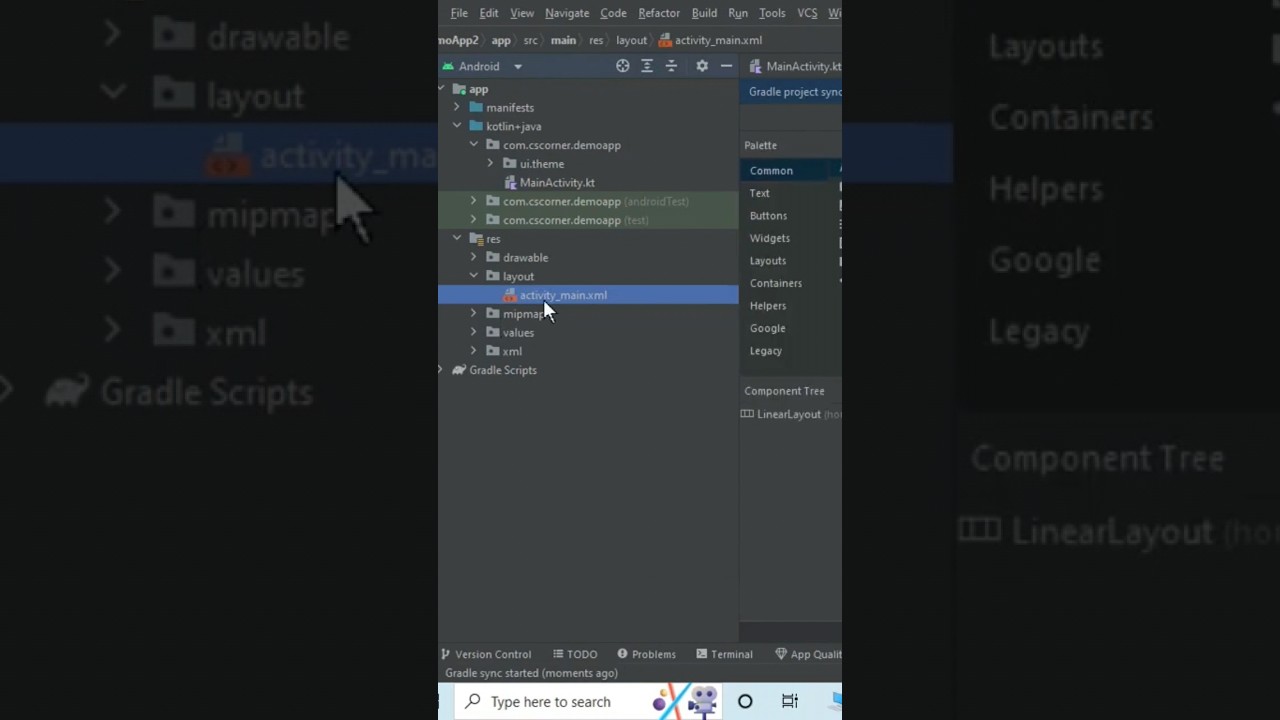 How to add Missing activity_main.xml in Android Studio #androidstudio #youtubeshorts #shortsfeed