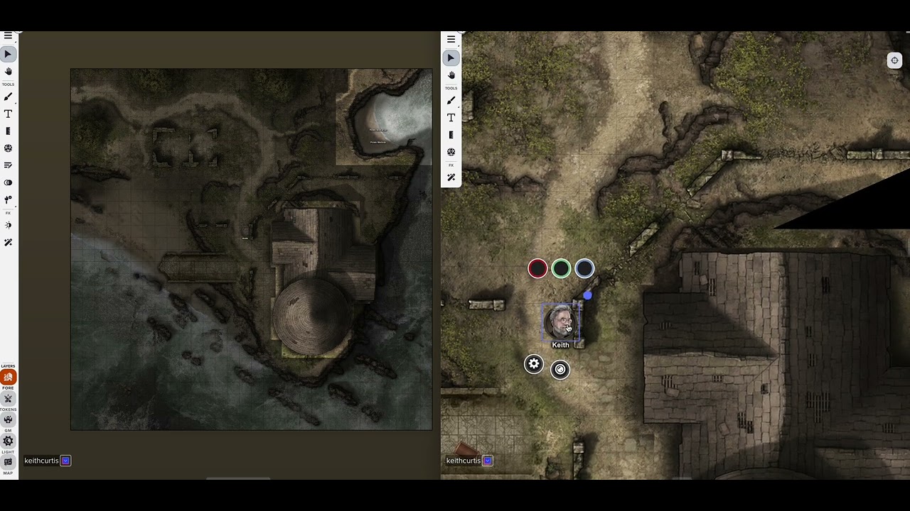 Experimenting with the Roll20 Foreground Layer