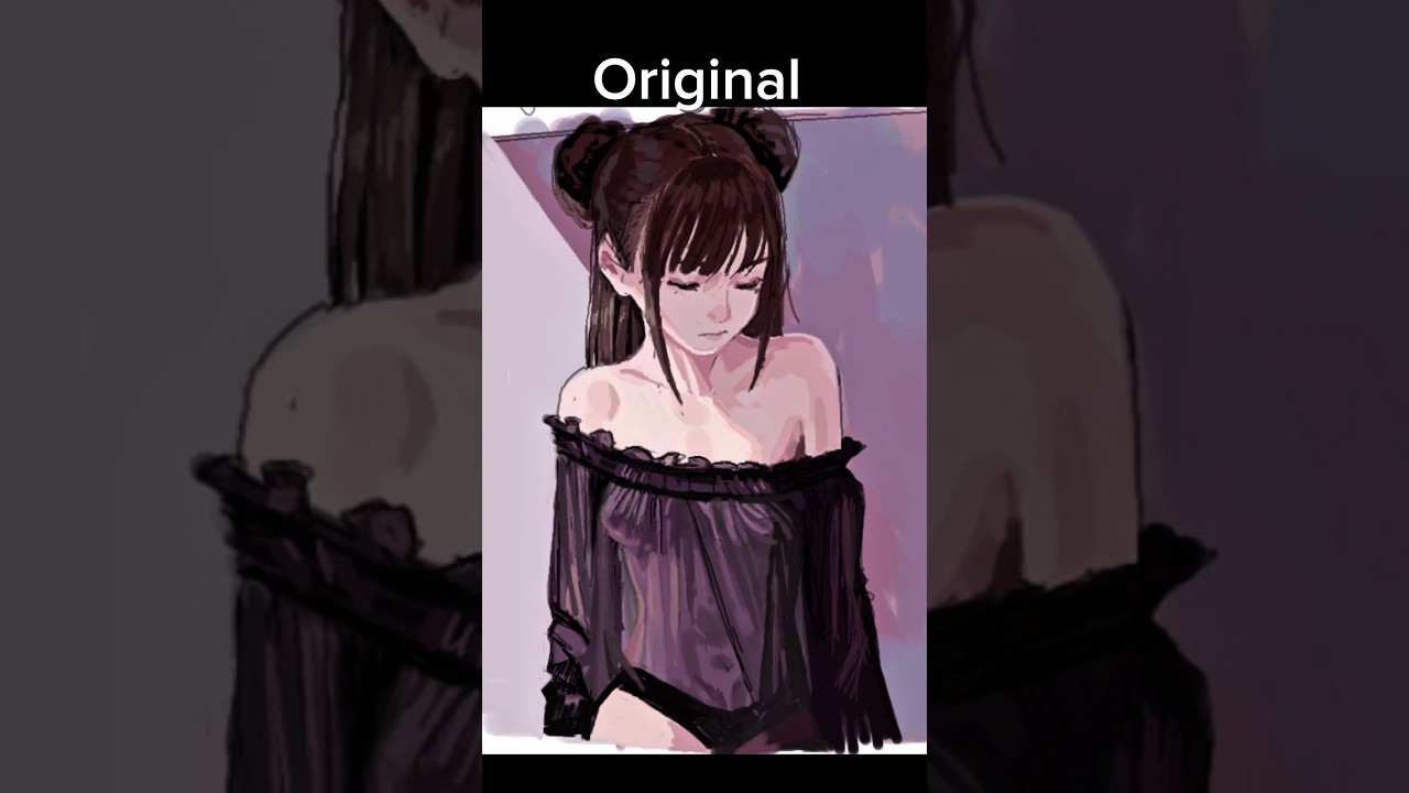 Hand Drawn Anime girl in Ibis paint 🫟 #painting #drawing #ibispaintx