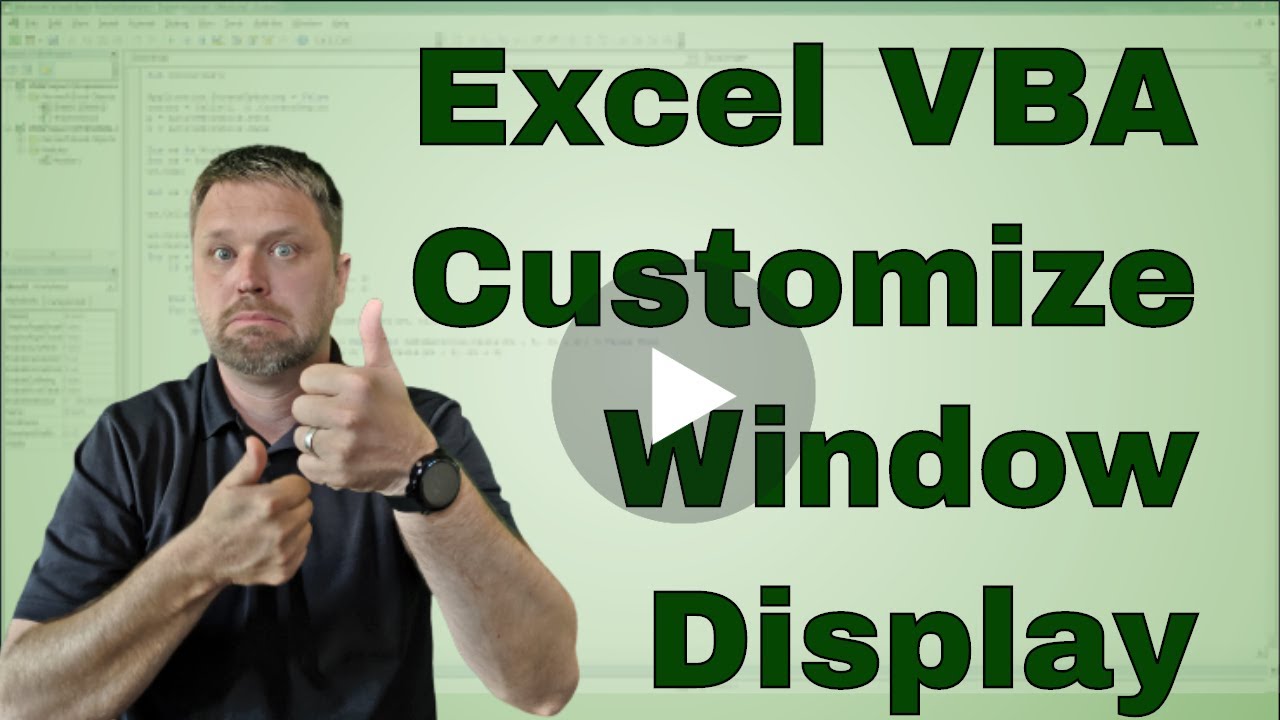 Changing the Display in Excel with VBA (Screen, Alerts, Scroll bars, and Tabs)