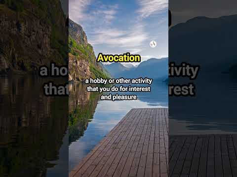Avocation Meaning & Example Sentence