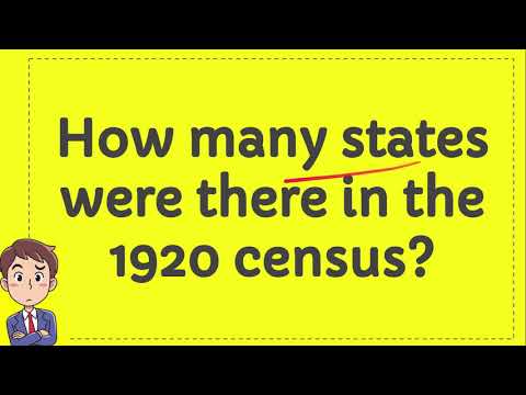 How many states were there in the 1920 census?