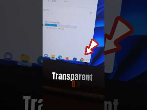 Transparent Windows Taskbar! 🔍✨ #WindowsTricks #pctipsandtricks #hindi #ga #windows11#windowstips