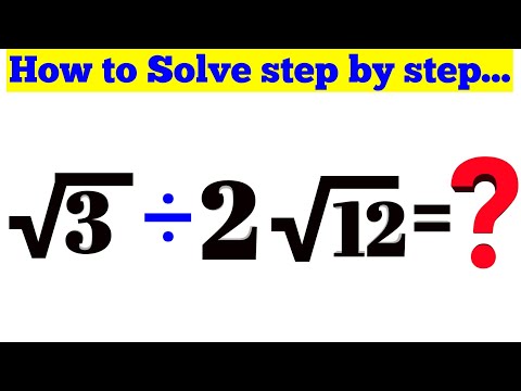 How to Solve √3 ÷ 2√12 = ? #math #algebra #radicals #square_roots #simplification #rationalization