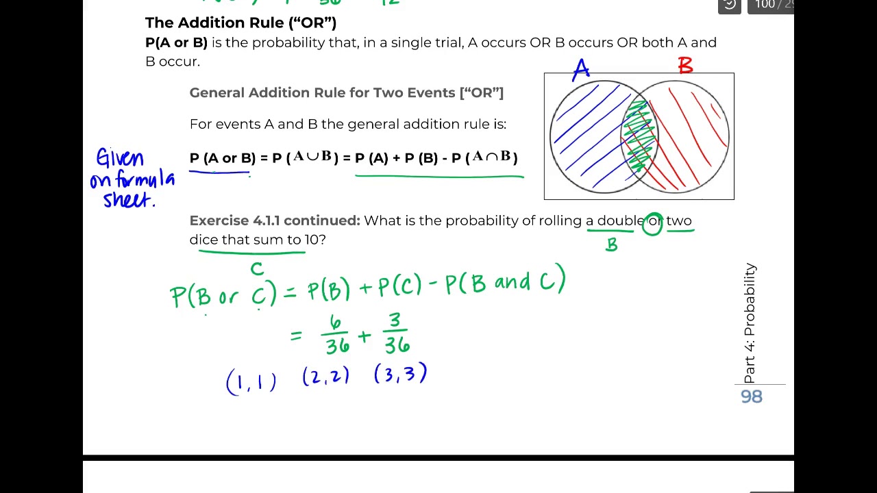 Math 119: 4.2 Basic Probability Rules