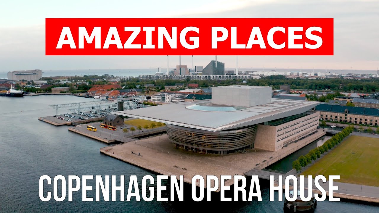 Copenhagen Opera House in 4k. Denmark, Copenhagen to visit