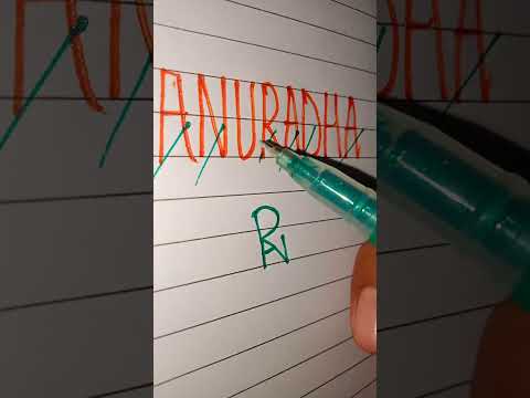 ANURADHA 🙋⚡NAME LOGO DESIGN ✨😐 FANTASTIC BOM💥#subscribe #youtube