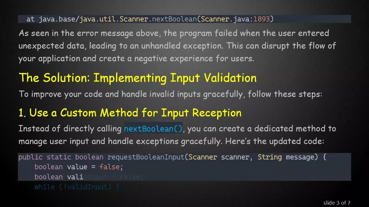 How to Effectively Handle Invalid User Input in Your Java Program