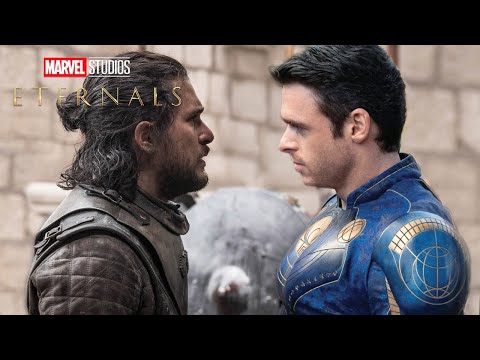 Eternals: Kit Harington Black Knight Meets Ikaris - Marvel Easter Eggs