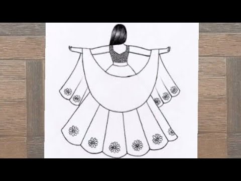How to draw a Cute Girl with Backside -Pencil sketch|| Drawing Easy for beginner || Girl drawing