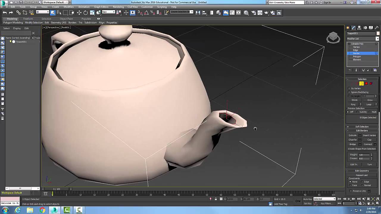 3ds Max  08-23 Editable Poly   Sub Object Levels