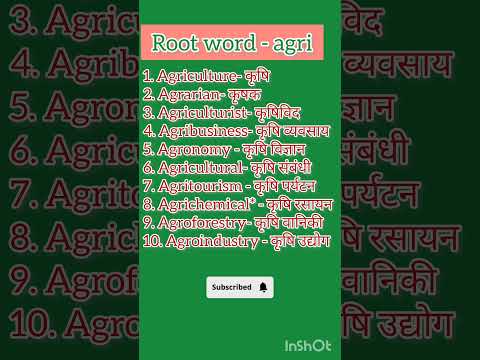 root word vocabulary root word agri #dailyvocabshorts