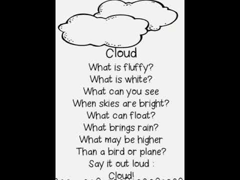 cloud/ what is fluffy what is white popular nursery rhymes/poem for kids @study with fun