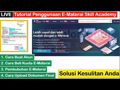 LENGKAP! Cara Beli E-Meterai di Skill Academy dan Cara Pembubuhan E-Materai di Skill Academy