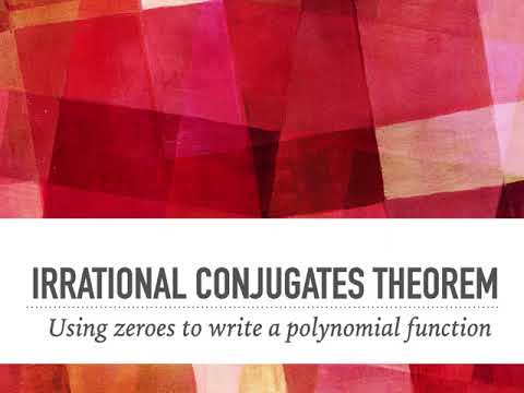 Irrational Conjugates Theorem - Quadratic Equations
