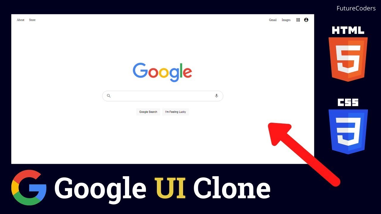 Building Responsive Page For Google UI Clone Using Html, Css and Javascript | Step by Step Process.
