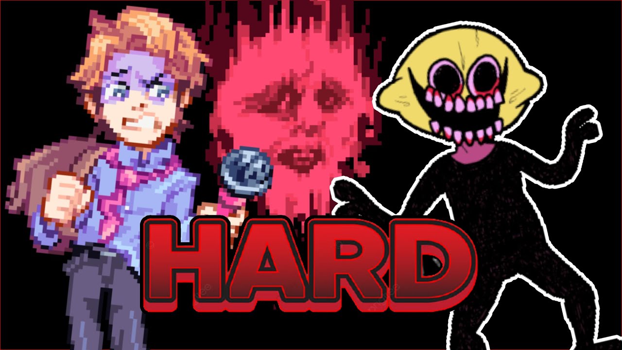 Sans VS The Lemon Demon and Senpai, but HARD! | FNF Hard Mode