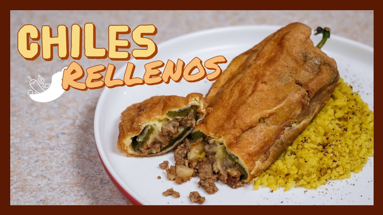 Chiles stuffed with ground beef