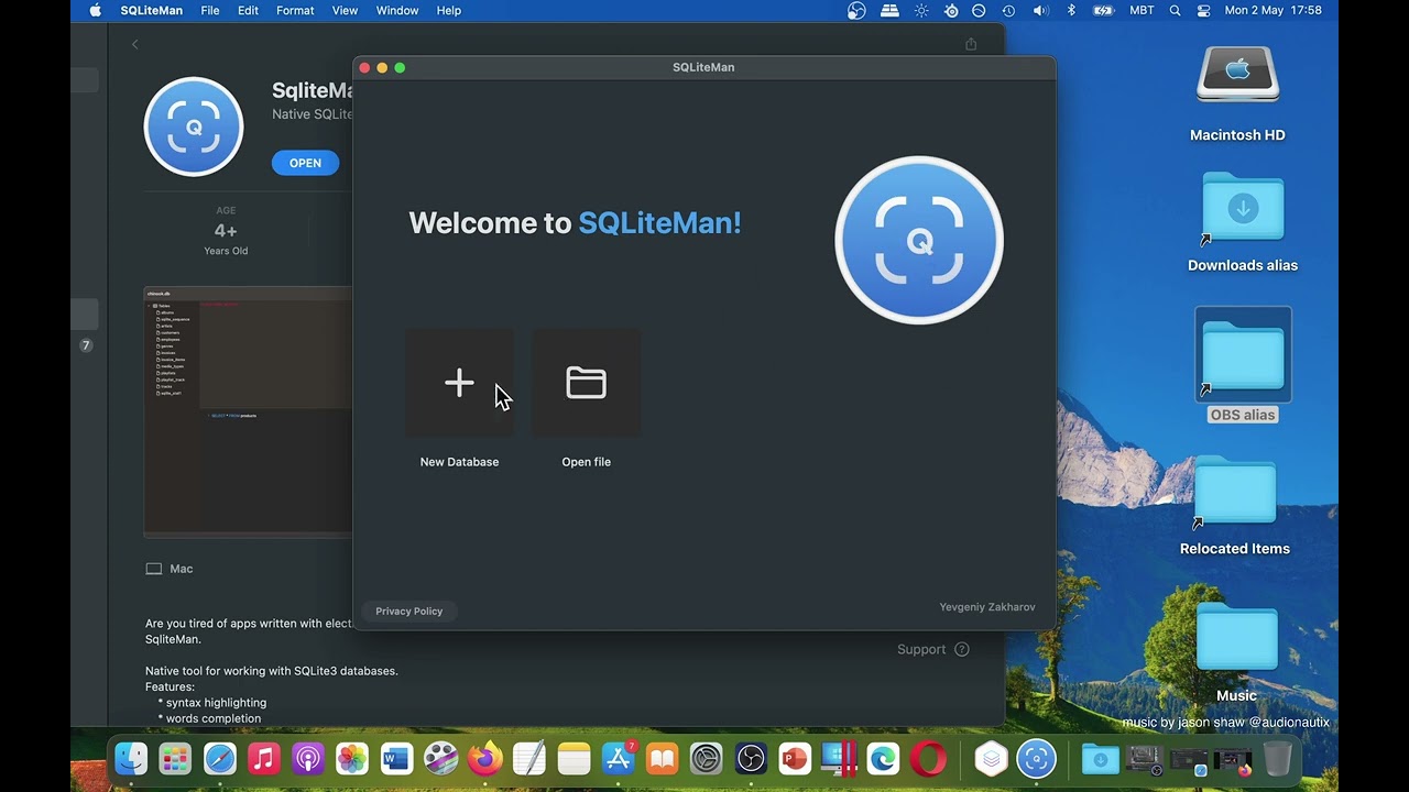 SqliteMan Native SQLite3 Fast Browser Developer Tools App [MAC] Basic Overview - Mac App Store