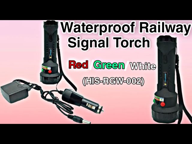 LED Rechargeable Torch - LED Railways Tri Color Signal Torch ...
