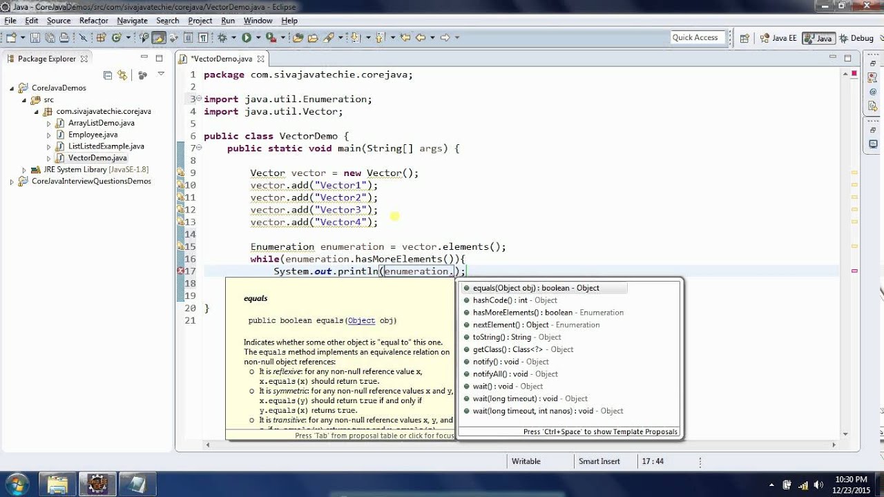 Collections in Java: Vector Concept explanation in Detail with examples