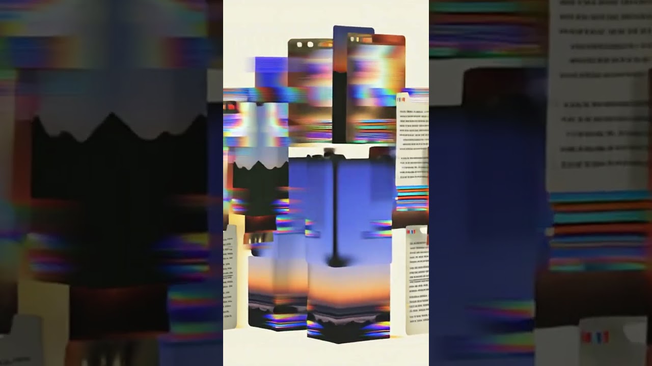 document files icons, folder icons, some on top of anothers, messy glitch screen