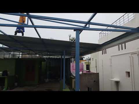 Terraces Roofing in Chennai . Metal roofing shed fabricator in Chennai