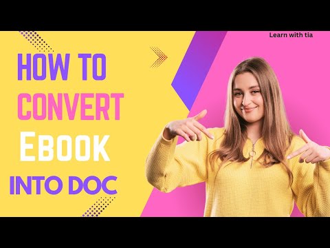 How to convert ebook in to documents