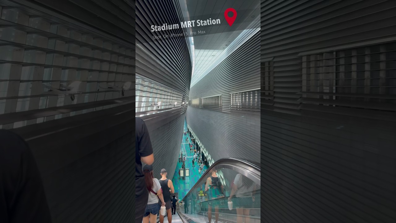 Stadium MRT Station #shotoniphone #iPhone15ProMax #mrt #trainstation @WOHA