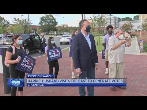 Kamala Harris' husband, Doug Emhoff, visits Greenville
