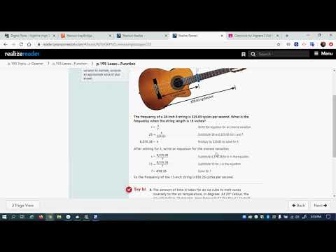 4 1 Real world application for an Inverse Variation Model