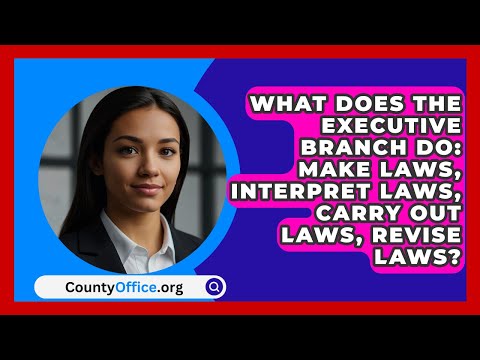 What Does The Executive Branch Do: Make Laws, Interpret Laws, Carry Out Laws, Revise Laws?