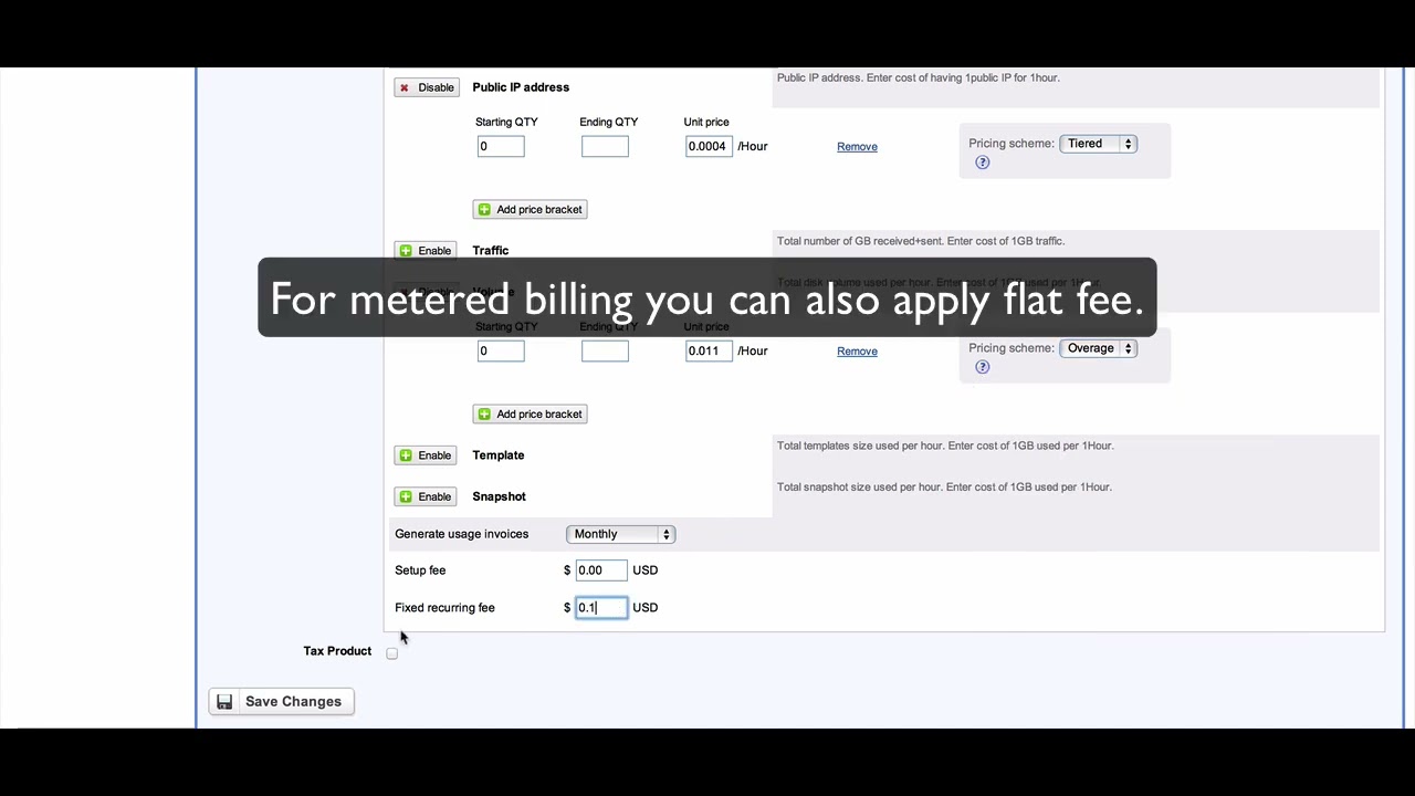 HostBill Cloudstack Product Configuration