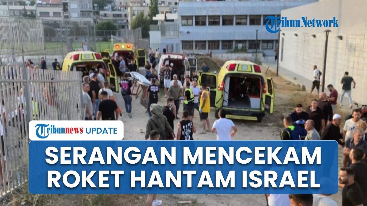 Detik Mencekam Kepanikan Warga Israel saat Roket Hantam Dataran Tinggi ...