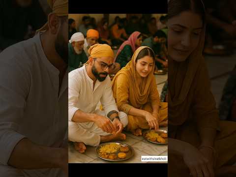 Virat Kohli & Anushka Sharma Eat Prasad at Prem Anand Maharaj Ashram | AI Viral Short