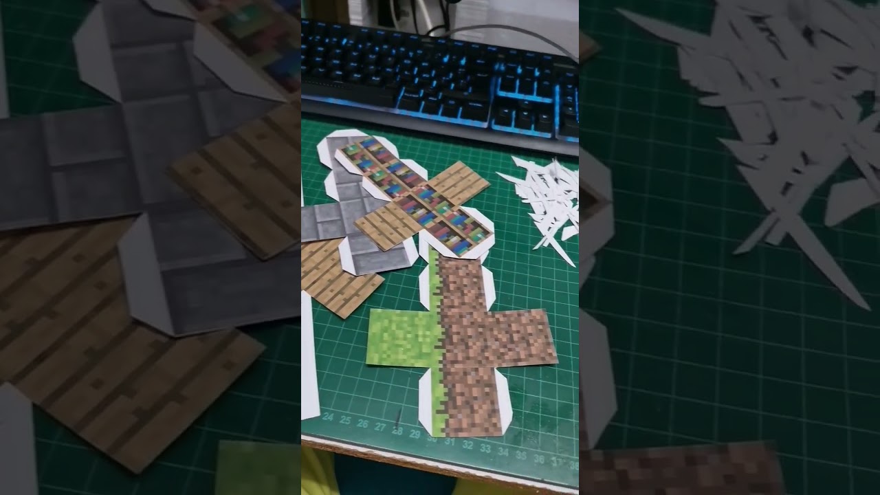 diseño en papel 📸😉 #minecraftserver #minecraft #3d #amano #rgb #gamer #gaming #papercraft #papel