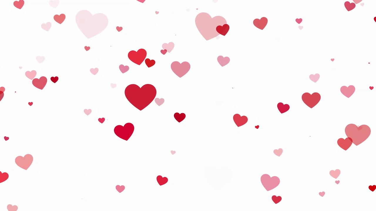 Motion Red Heart On White Background