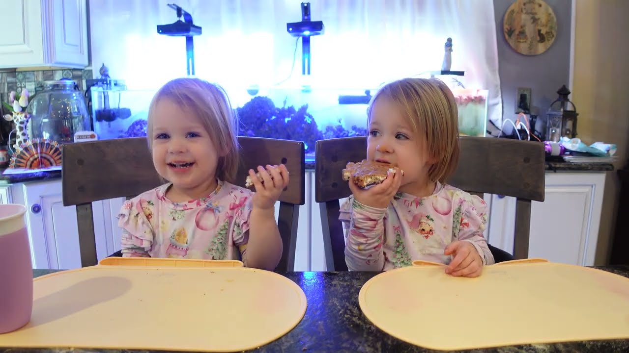 Twins try chocolate rice cake