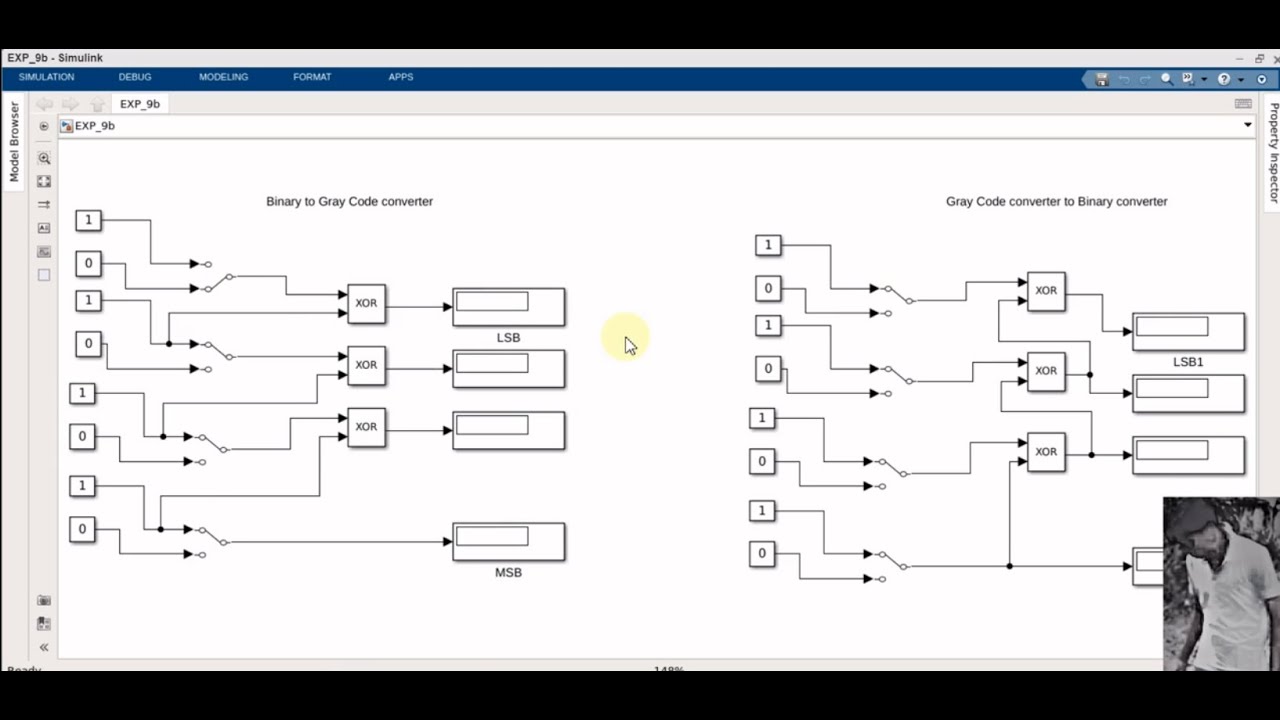 5.Implementing Gray code to Binary and Binary to Gray code Converters using Simulink
