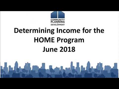 Determining Income for the HOME Program